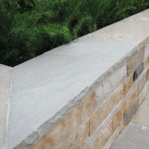 Kandla Grey Sandstone 50mm Rockface - Steps & Wall Coping UK
